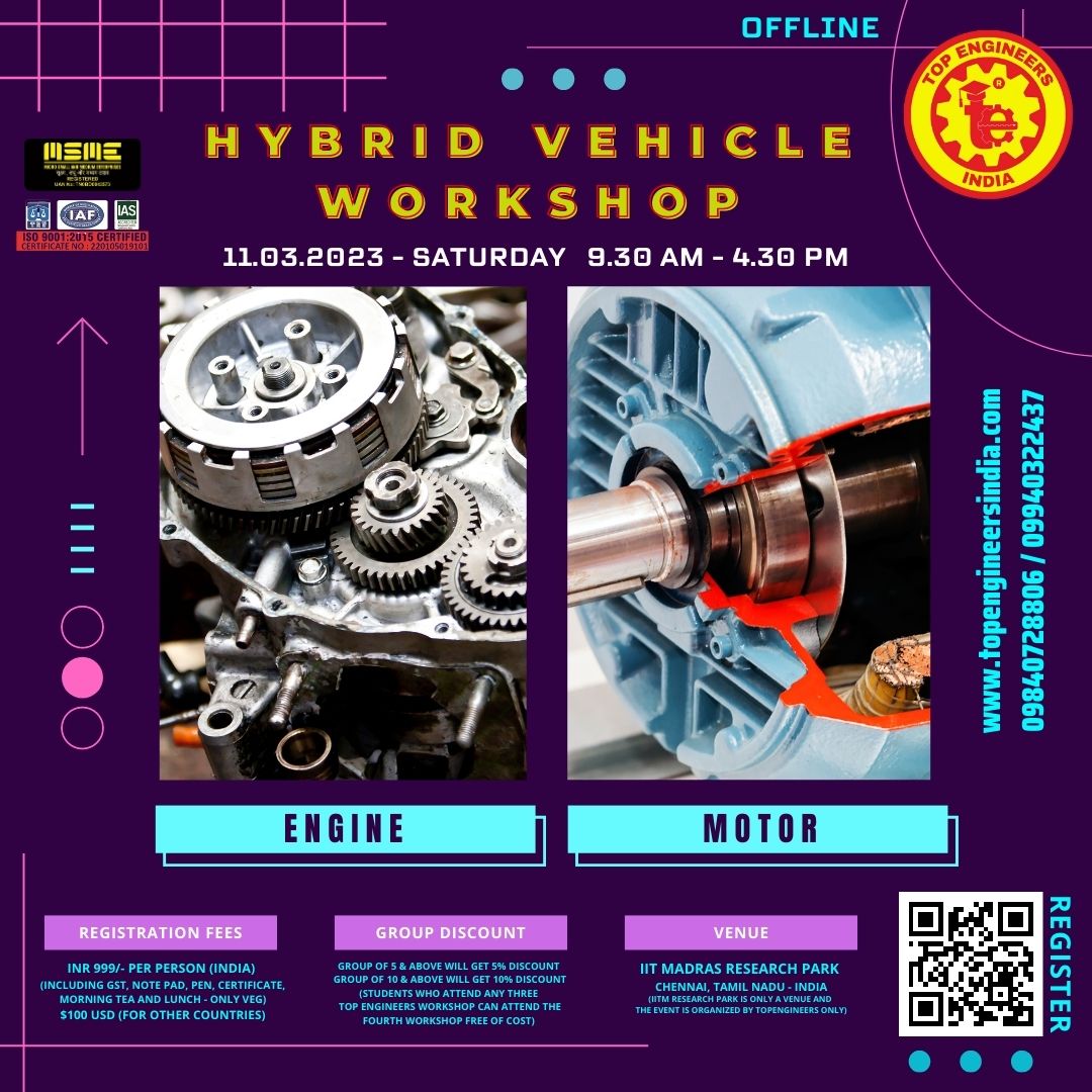 Hybrid Vehicle Workshop 2023, Top Engineers, Workshop, Chennai