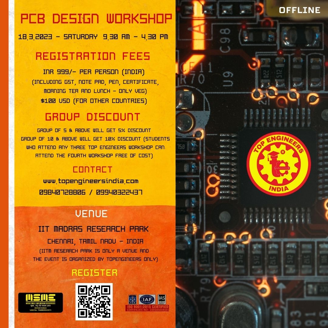 PCB Design Workshop 2023, Top Engineers, Workshop, Chennai