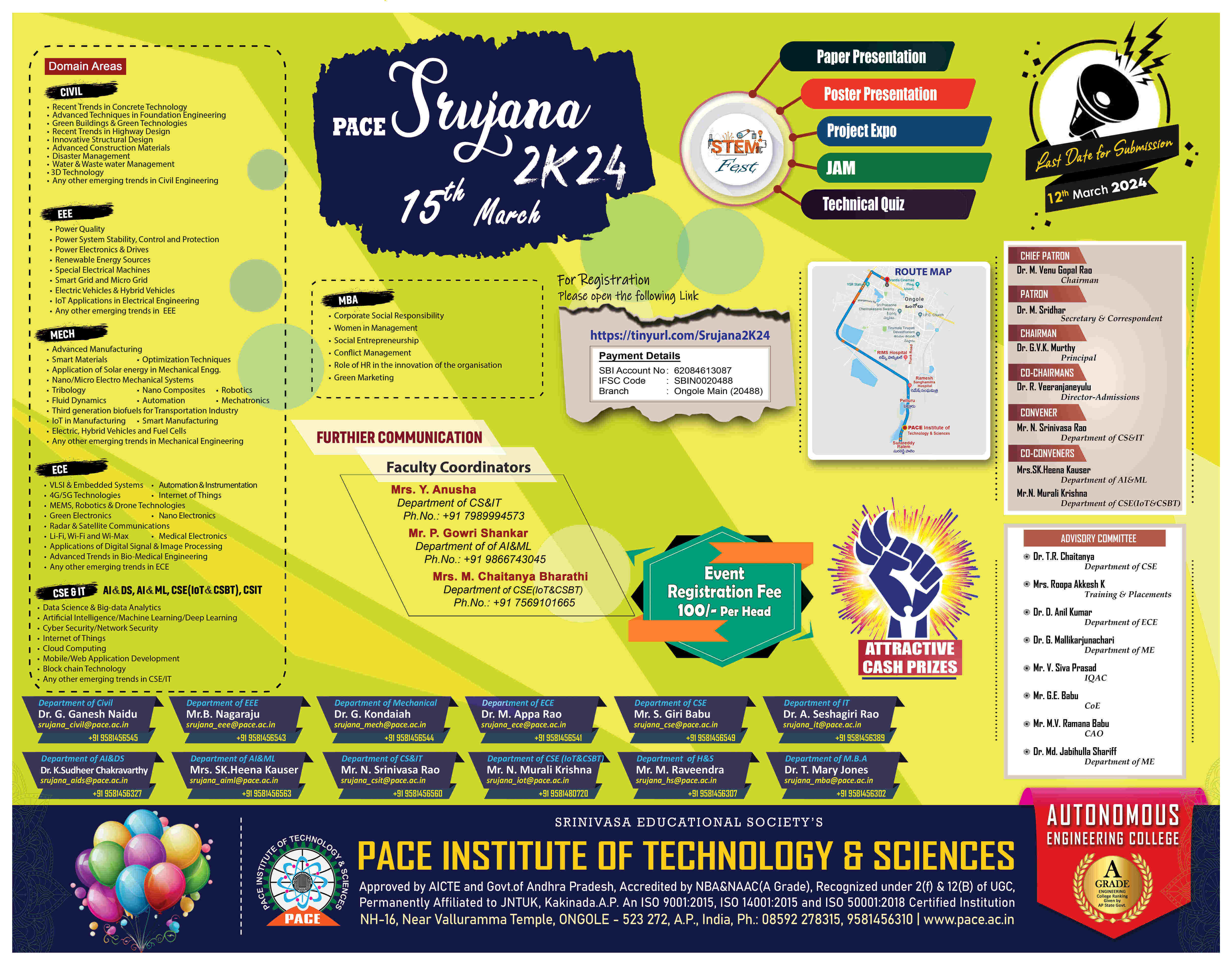 Srujana 2K24, Pace Institute of Technology and Sciences, Technical ...