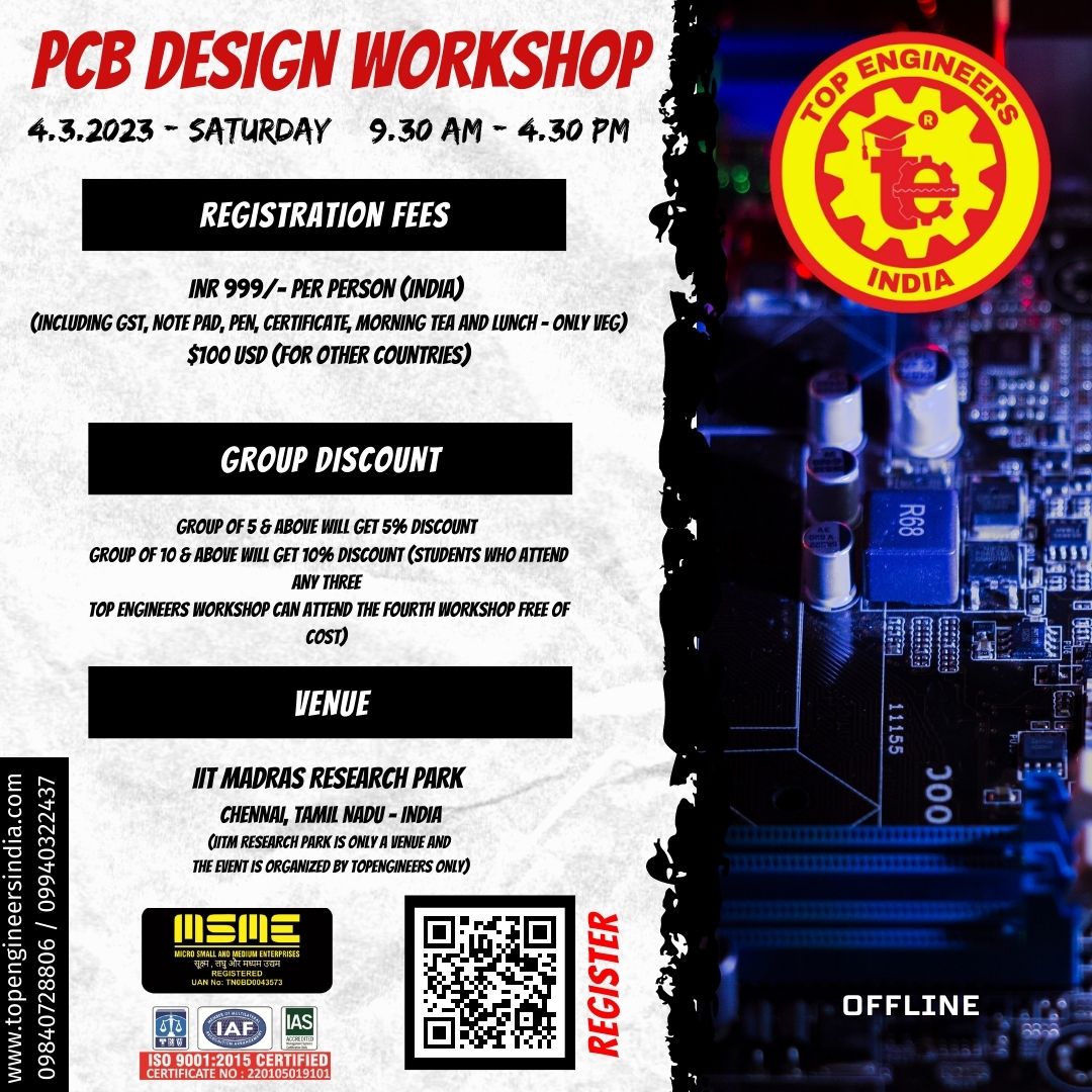 Pcb Design Workshop 2023, Top Engineers, Workshop, Chennai