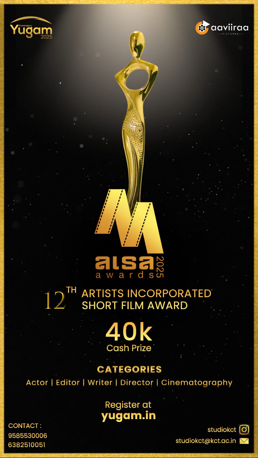 AISA AWARDS 2025, Kumaraguru College of Technology, Short Film Contest ...