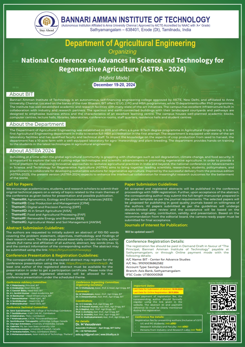National Conference on Advances in Science and Technology for ...