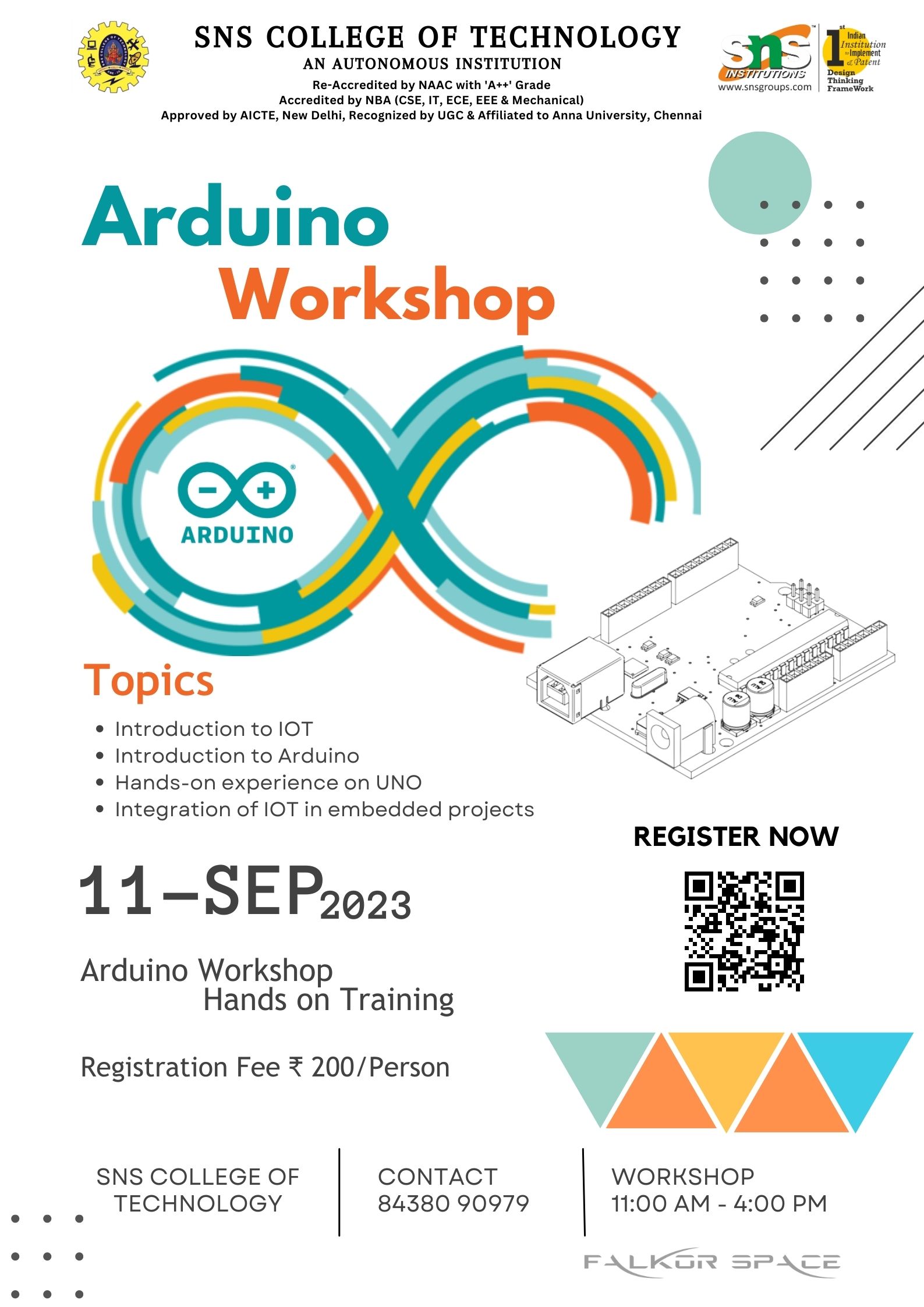 One Day Workshop on Arduino and IoT - 2023, SNS College of Technology ...