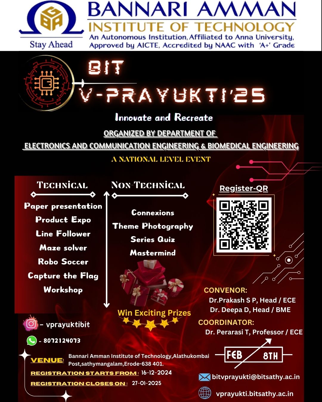 BIT V-PRAYUKTI'25 - LINE FOLLOWER, Bannari Amman Institute of ...
