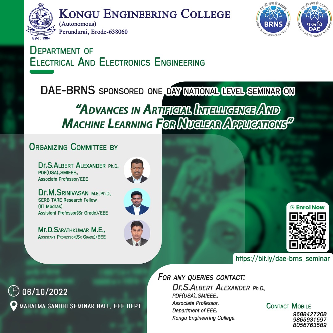 One Day National Level Physical Mode Seminar On Advances in Artificial ...