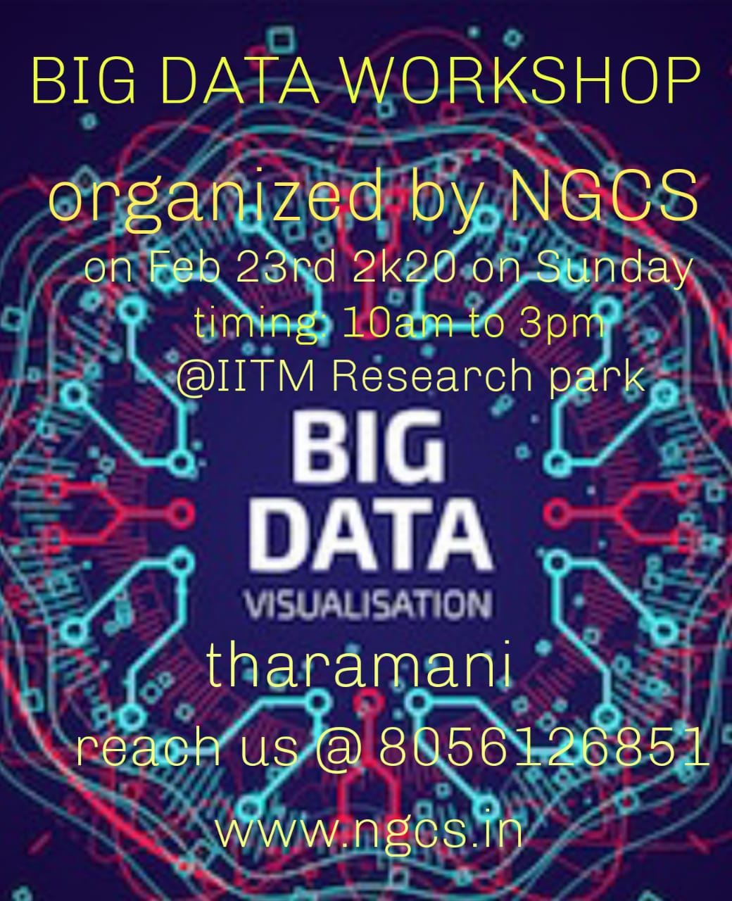 Bigdata-Hadoop 2k20 , NGCS, One Day Workshop, Chennai