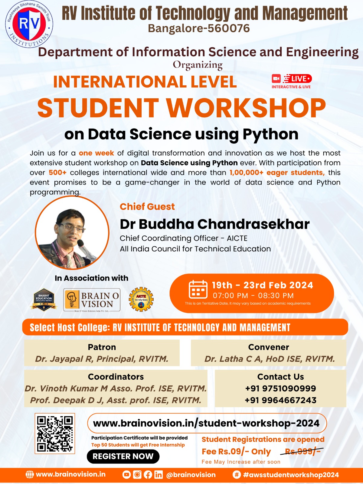 International Level Student Workshop on Datascience using Python 2023 ...