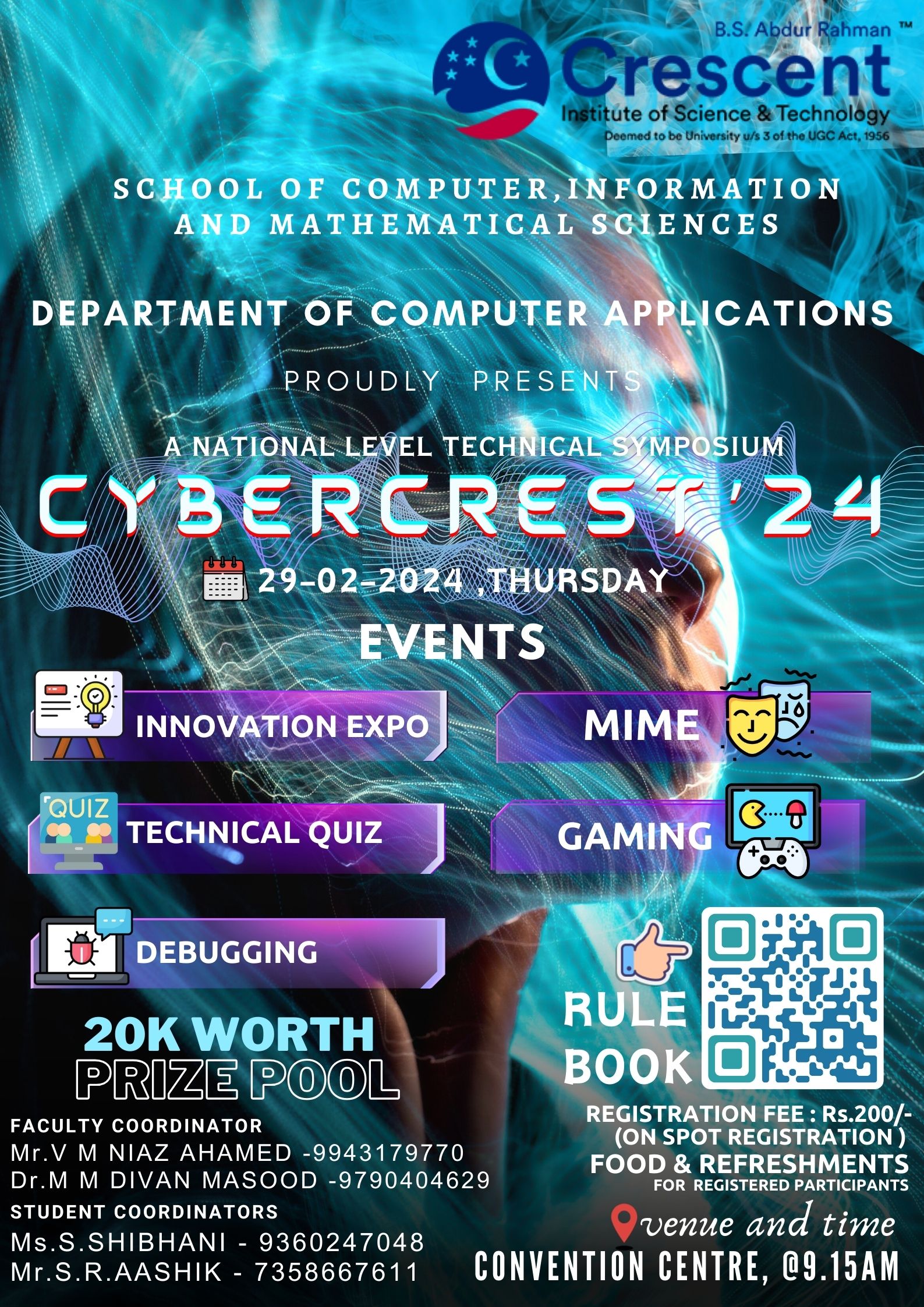 Cybercrest 2k24, BS Abdur Rahman Crescent Institute of Science and ...