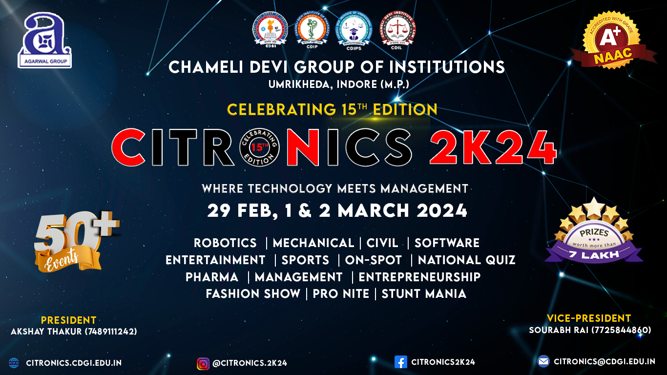 Citronics 2K24, Chameli Devi Group of Institutions, Techno Management ...