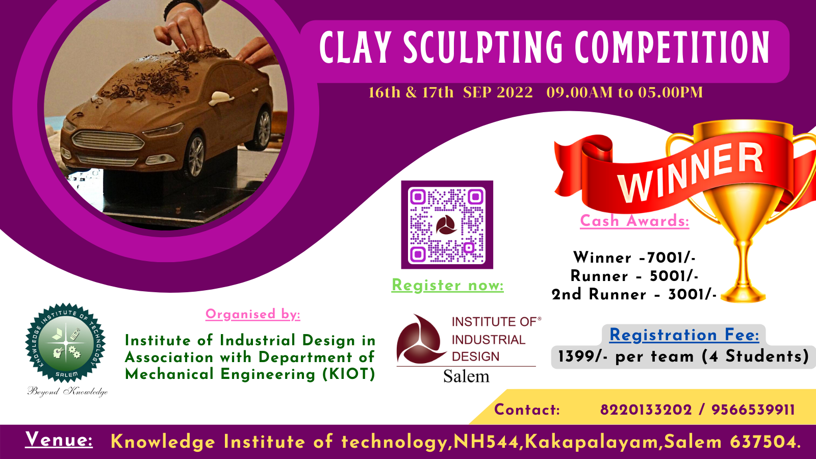 Clay Sculpting Competiton 2022, Knowledge Institute of Technology, Clay ...