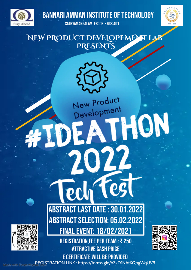 IDEATHON 2022, Bannari Amman Institute of Technology, Idea Presentation ...