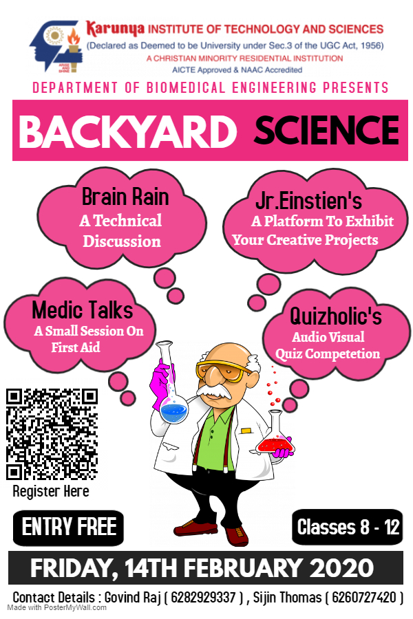 Backyard Science 2020, Karunya Institute of Technology and Sciences ...