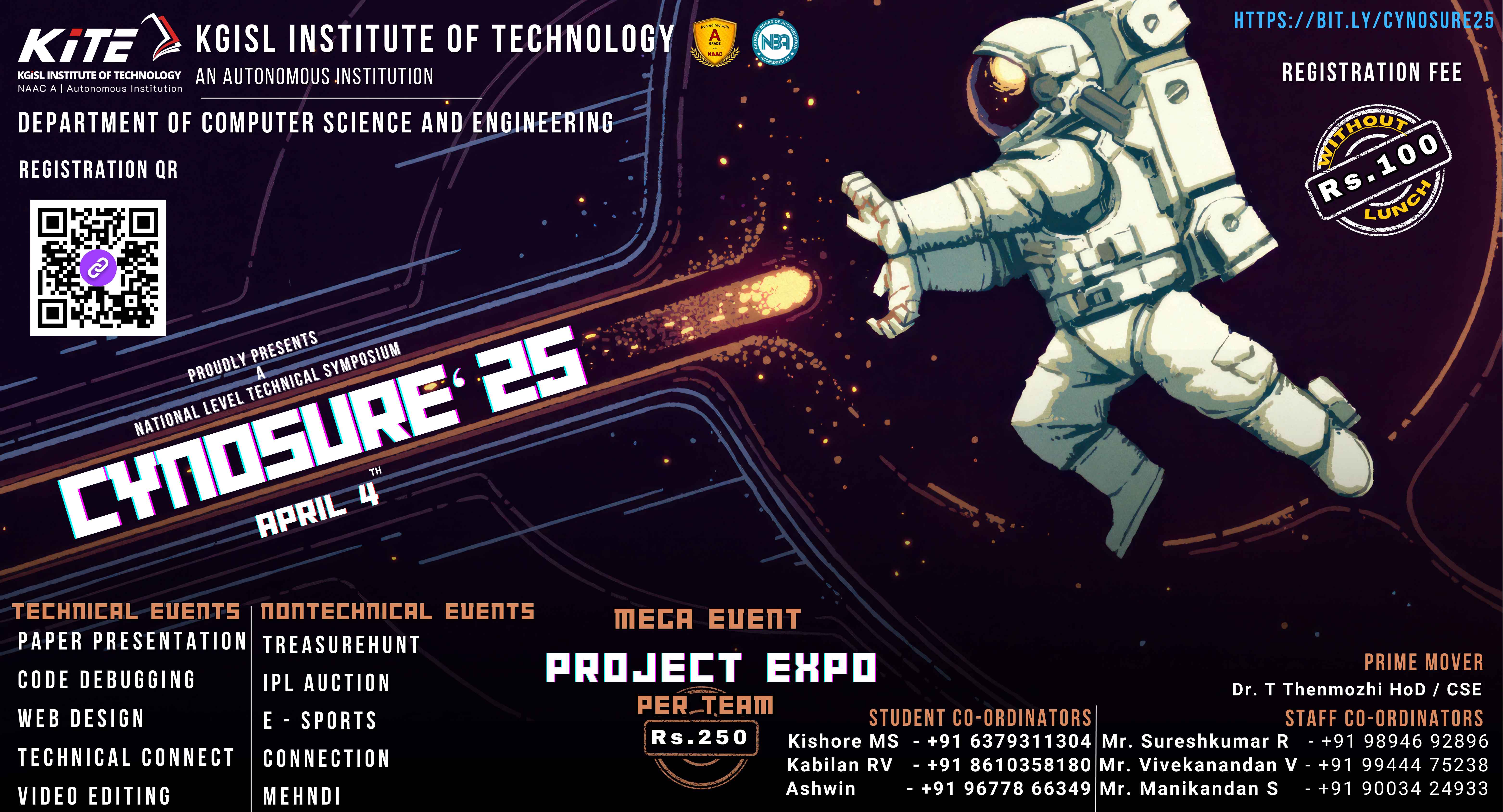 CYNOSURE 25, KGiSL Institute of Technology, Technical Symposium, Coimbatore