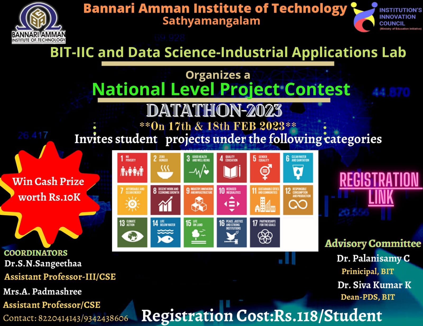 DATATHON 2023, Bannari Amman Institute of Technology, Project Contest ...