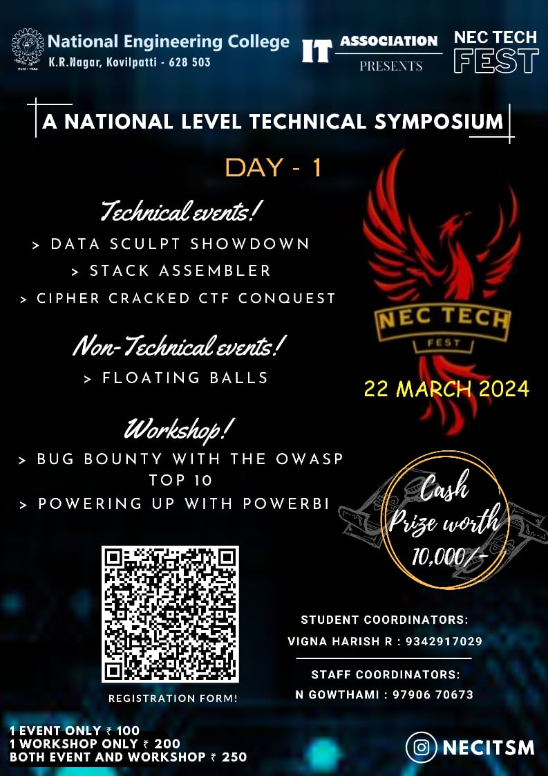NEC-TECHFEST IT 2024, National Engineering College Kovilpatti ...