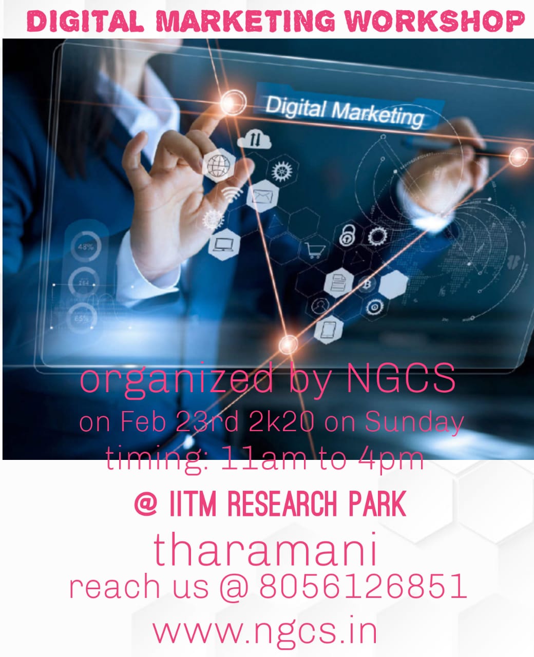 Digital Marketing 2K20, NGCS, Workshop, Chennai