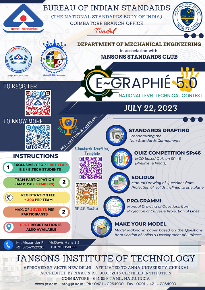 EGraphie5.0, Jansons Institute of Technology, National Level Technical ...