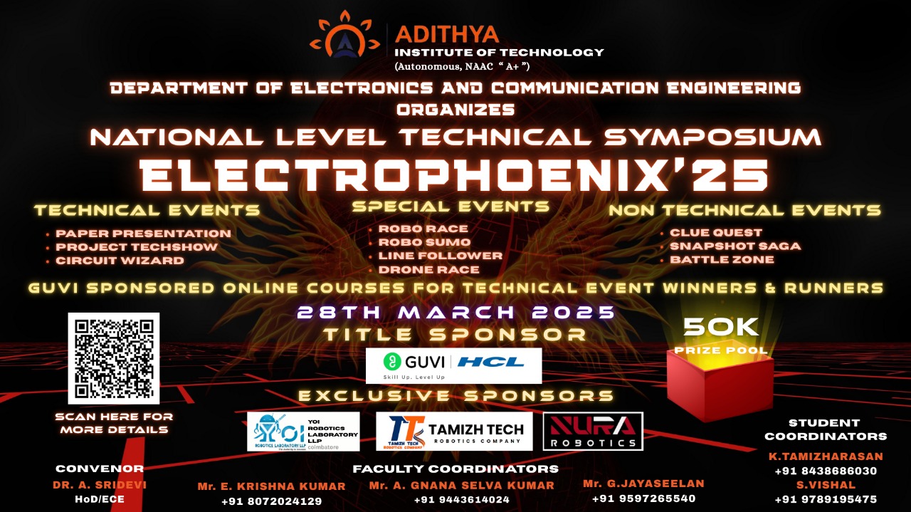 ELECTROPHOENIX'25, Adithya Institute of Technology, Technical Symposium ...