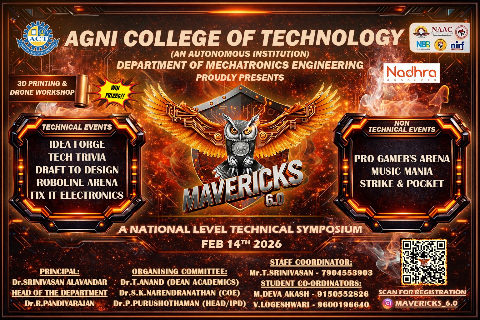 MAVERICKS 6.0, Agni College of Technology, Mechatronics Engineering ...