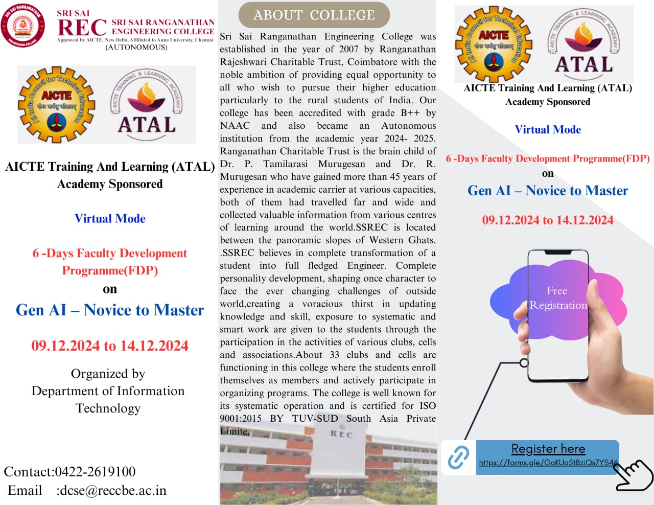 Gen-AI Novice to Master 2024, Sri Sai Ranganathan Engineering College ...