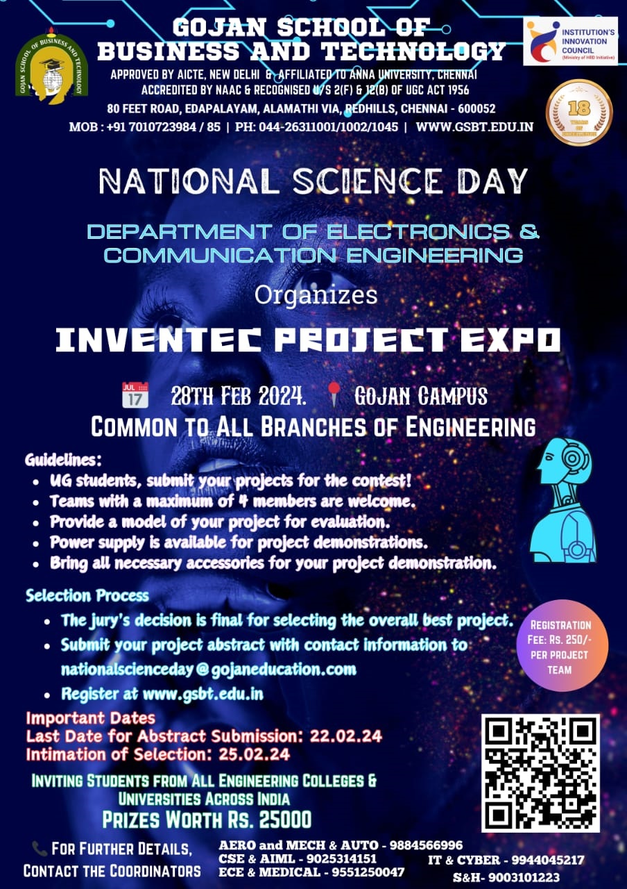 Inventec Project Expo 2024, Gojan School of Business and Technology ...