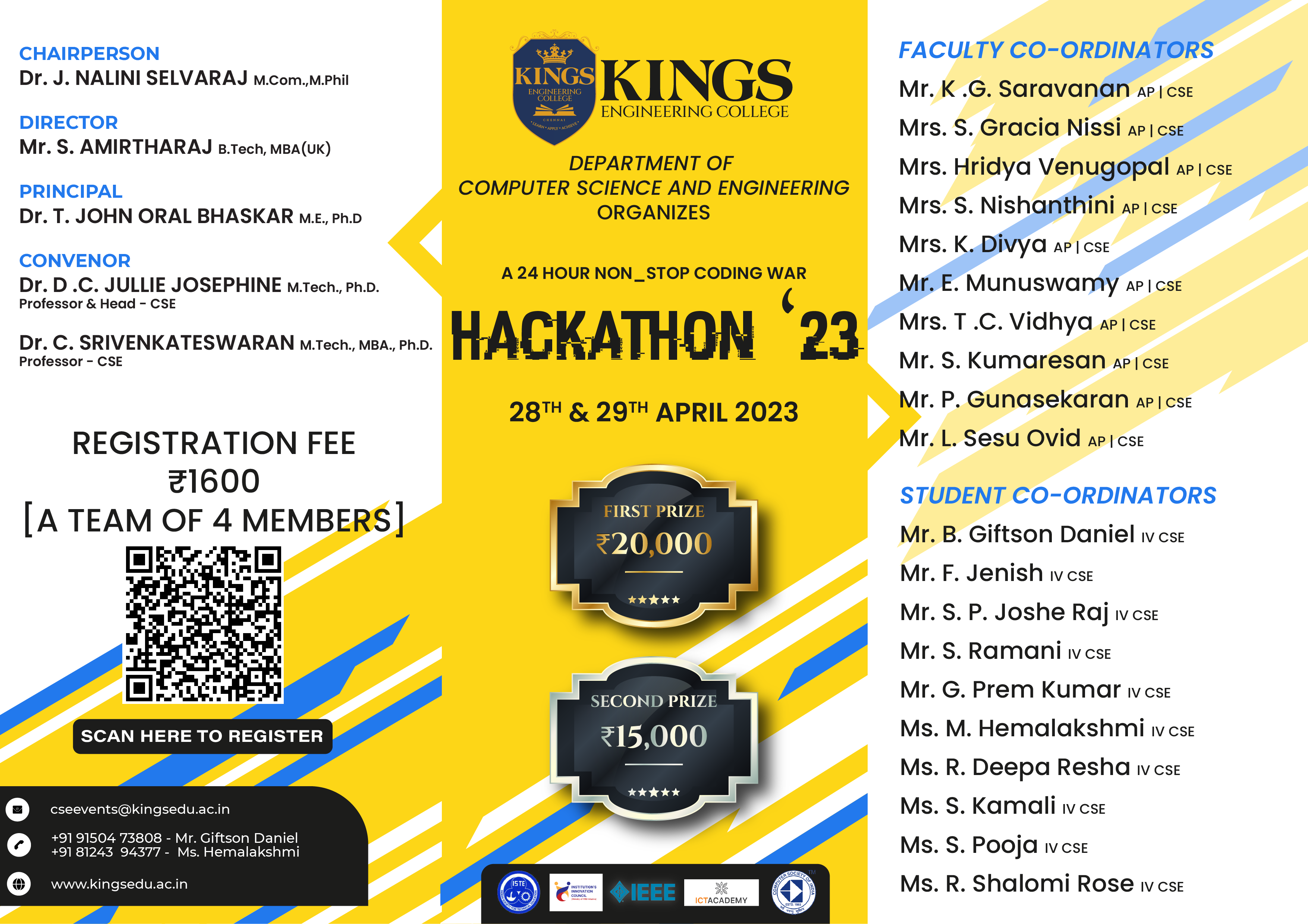 HACKATHON 23, Kings Engineering College, Hackathon, Chennai