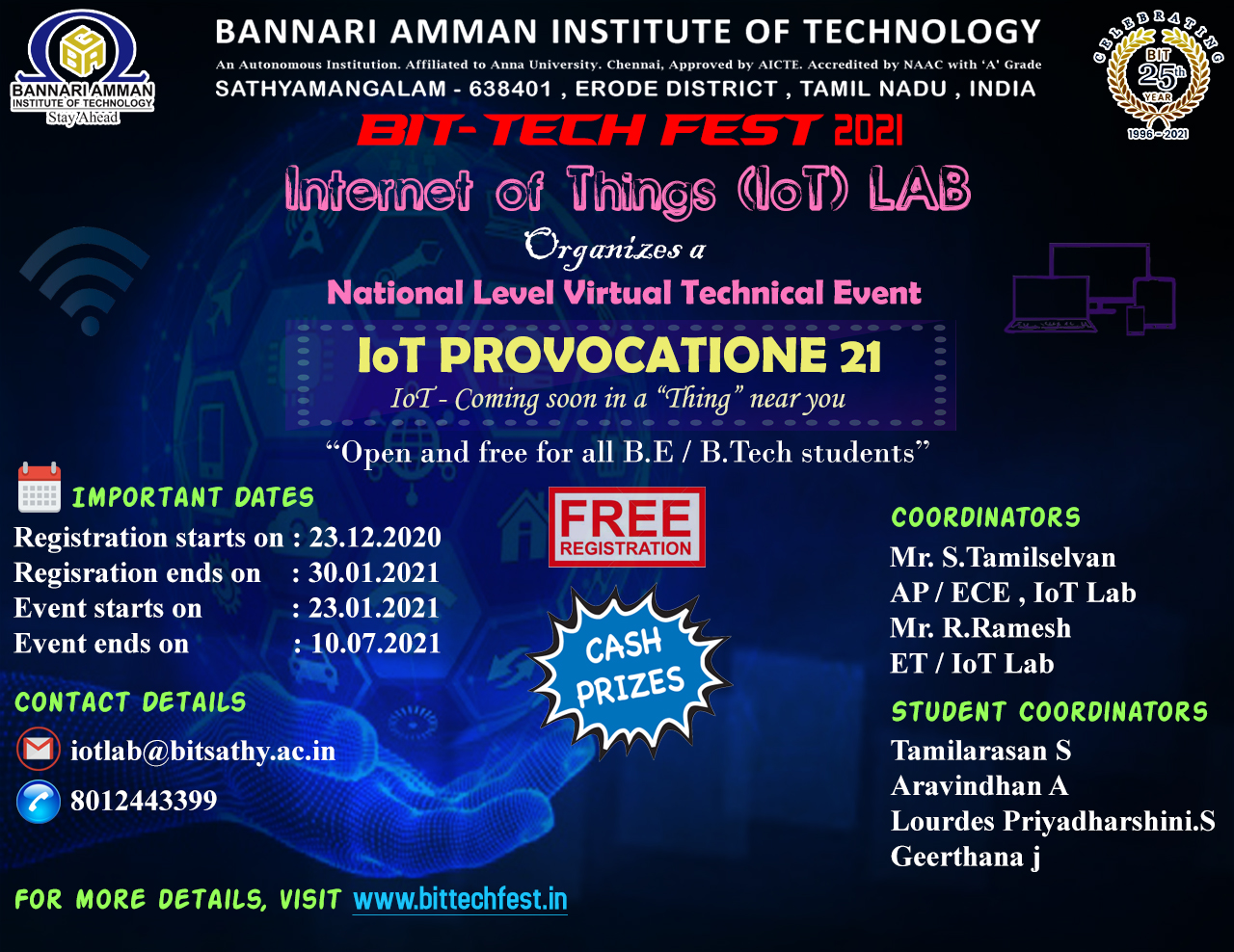 TECHFEST 2021, Bannari Amman Institute of Technology, Technical ...