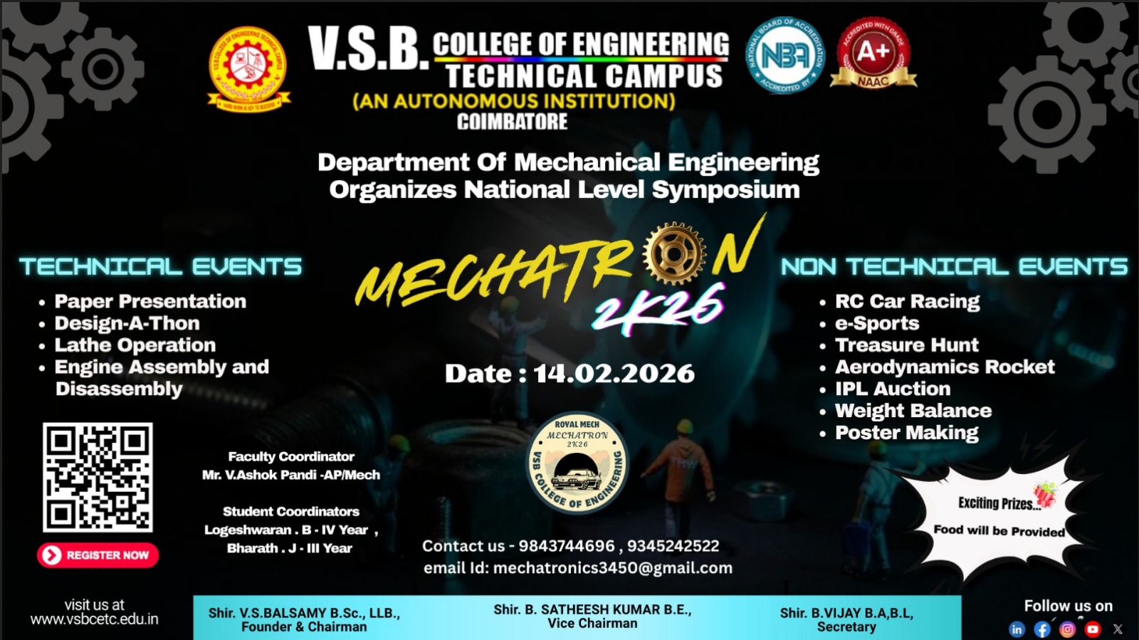 MECHATRON 2K26, VSB College of Engineering Technical Campus, National ...