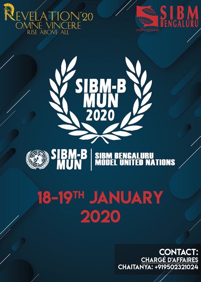 SIBM MUN 2020, Symbiosis Institute of Business Management, Model United ...