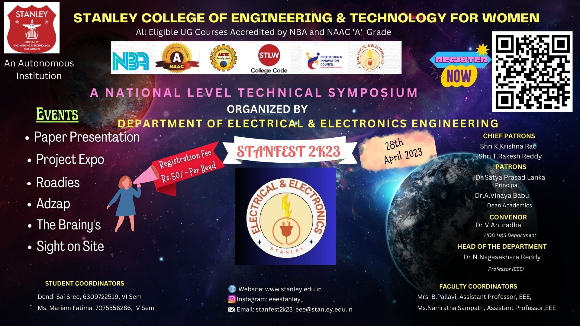 Stanfest 2023, Stanley College of Engineering and Technology for Women ...