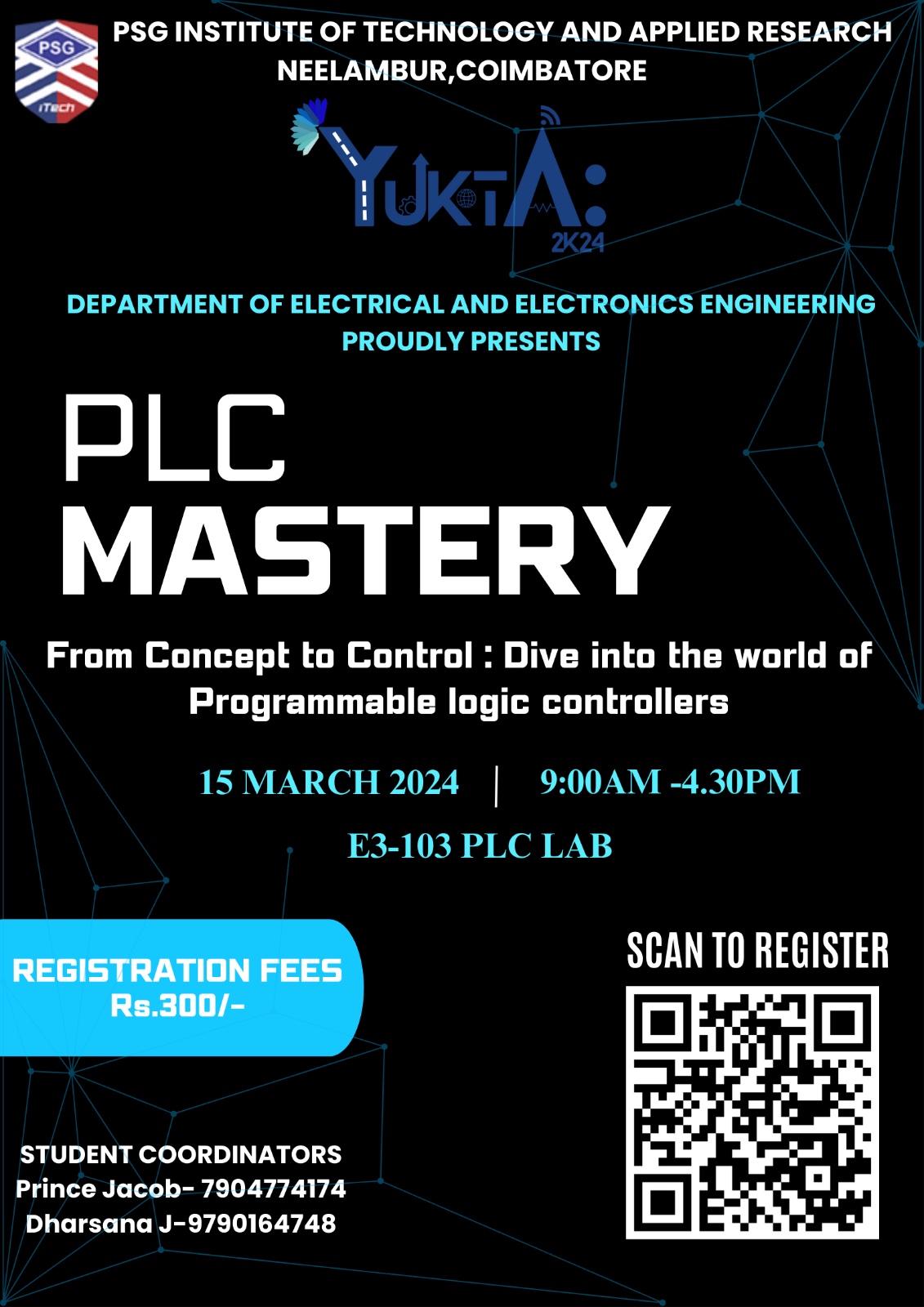 YUKTA:2K24 -PLC WORKSHOP, PSG Institute of Technology and Applied ...