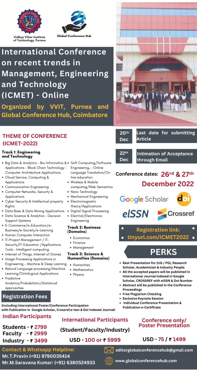 First Virtual International Conference on Recent trends in Management ...