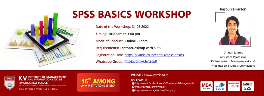 SPSS Basics Workshop 2022, KV Institute of Management and Information ...