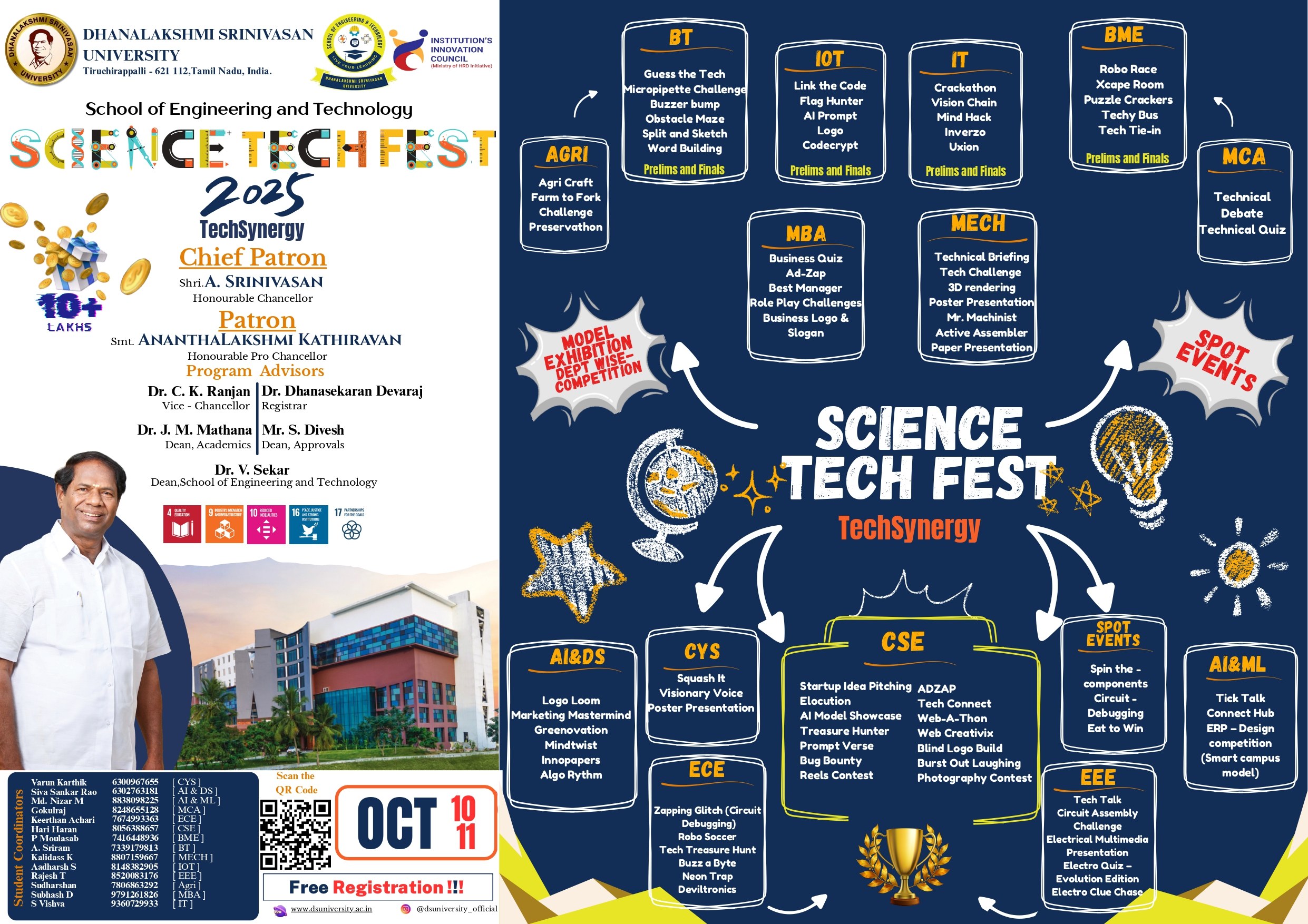 SCIENCE TECH FEST 2025, Dhanalakshmi Srinivasan University, Technical ...
