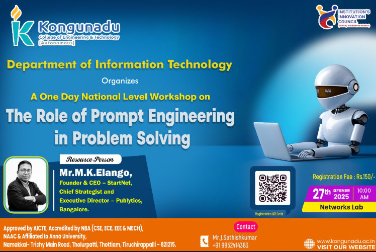One Day National Level Workshop on The Role of Prompt Engineering in ...