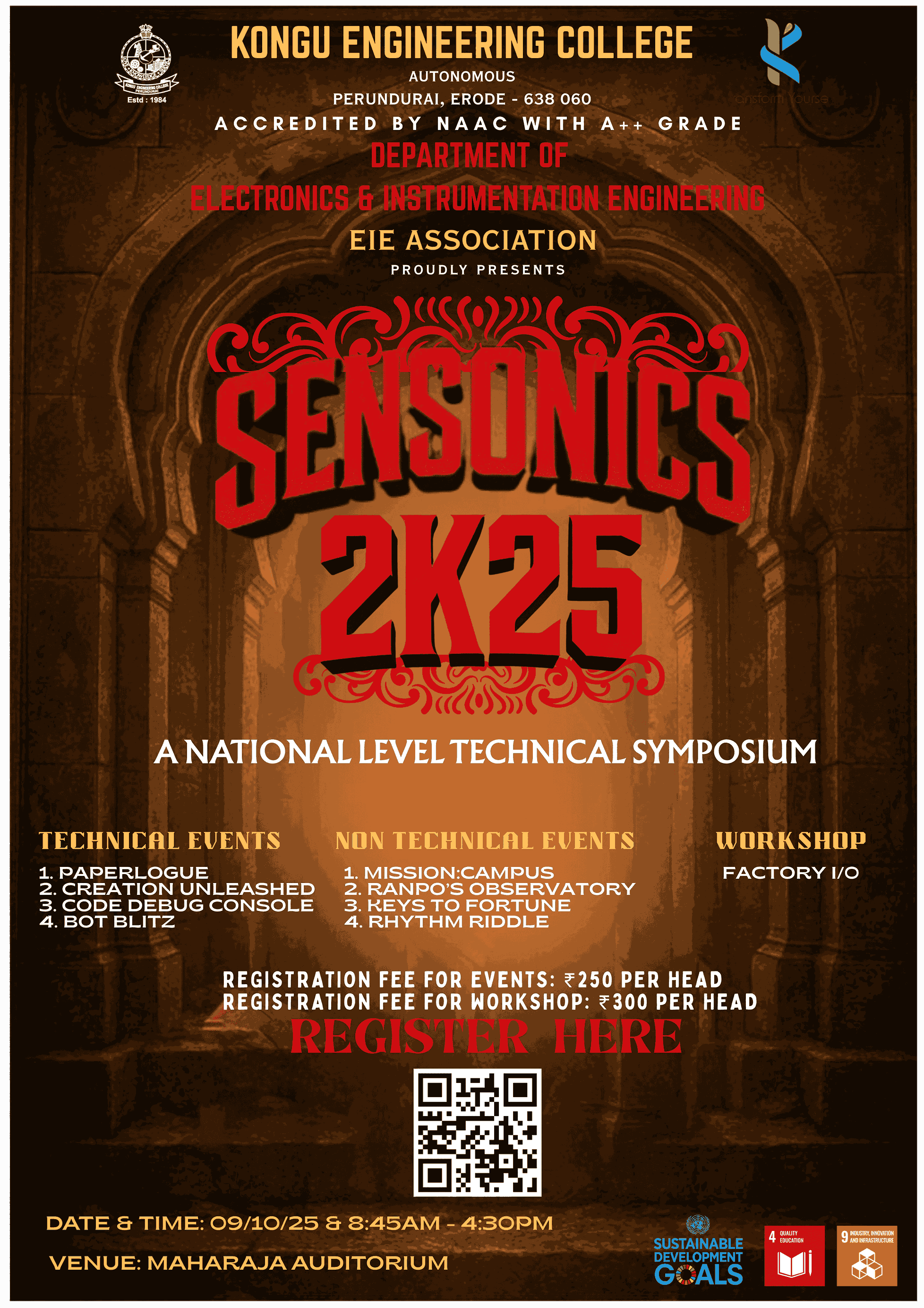 SENSONICS - 2K25, Kongu Engineering College, National Level Technical ...
