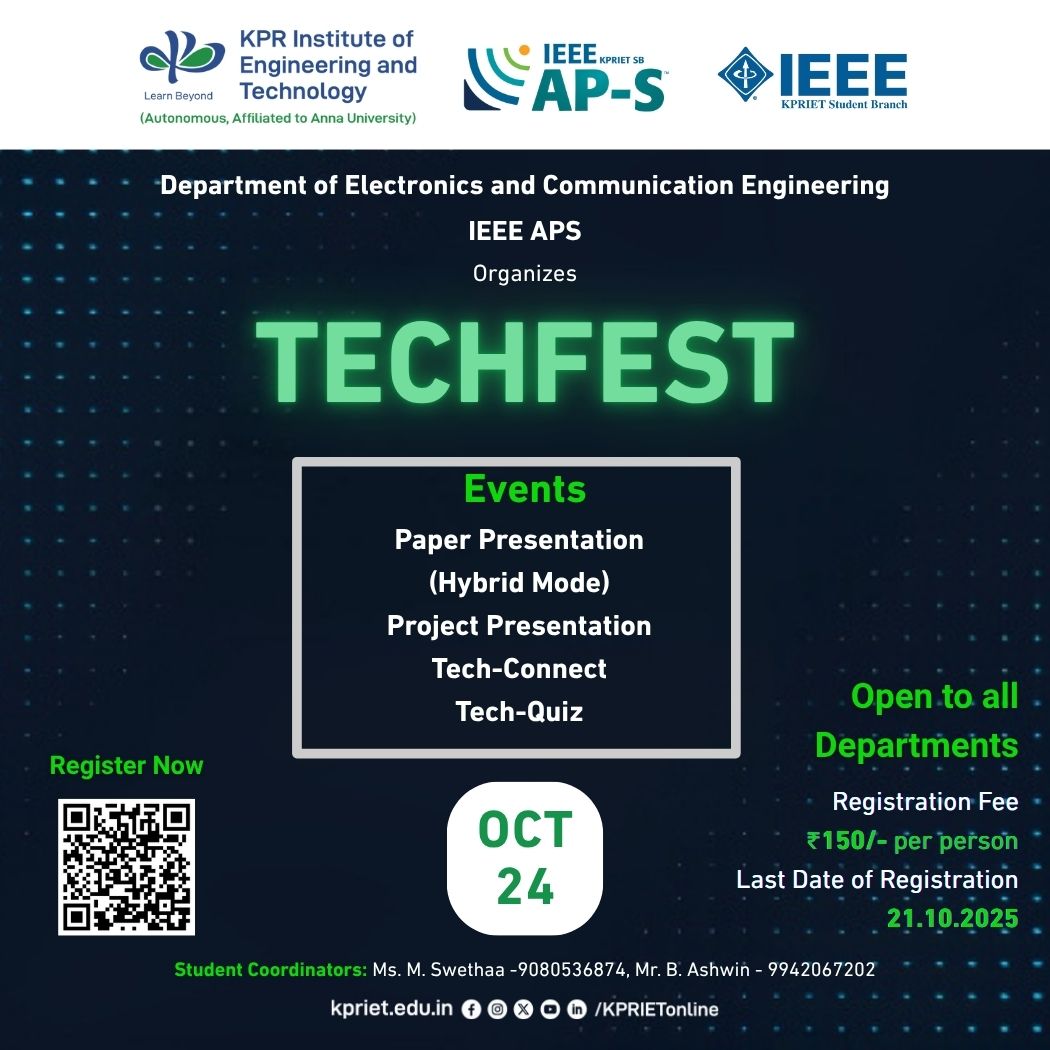 TECHFEST 2025, KPR Institute of Engineering and Technology, Technical ...