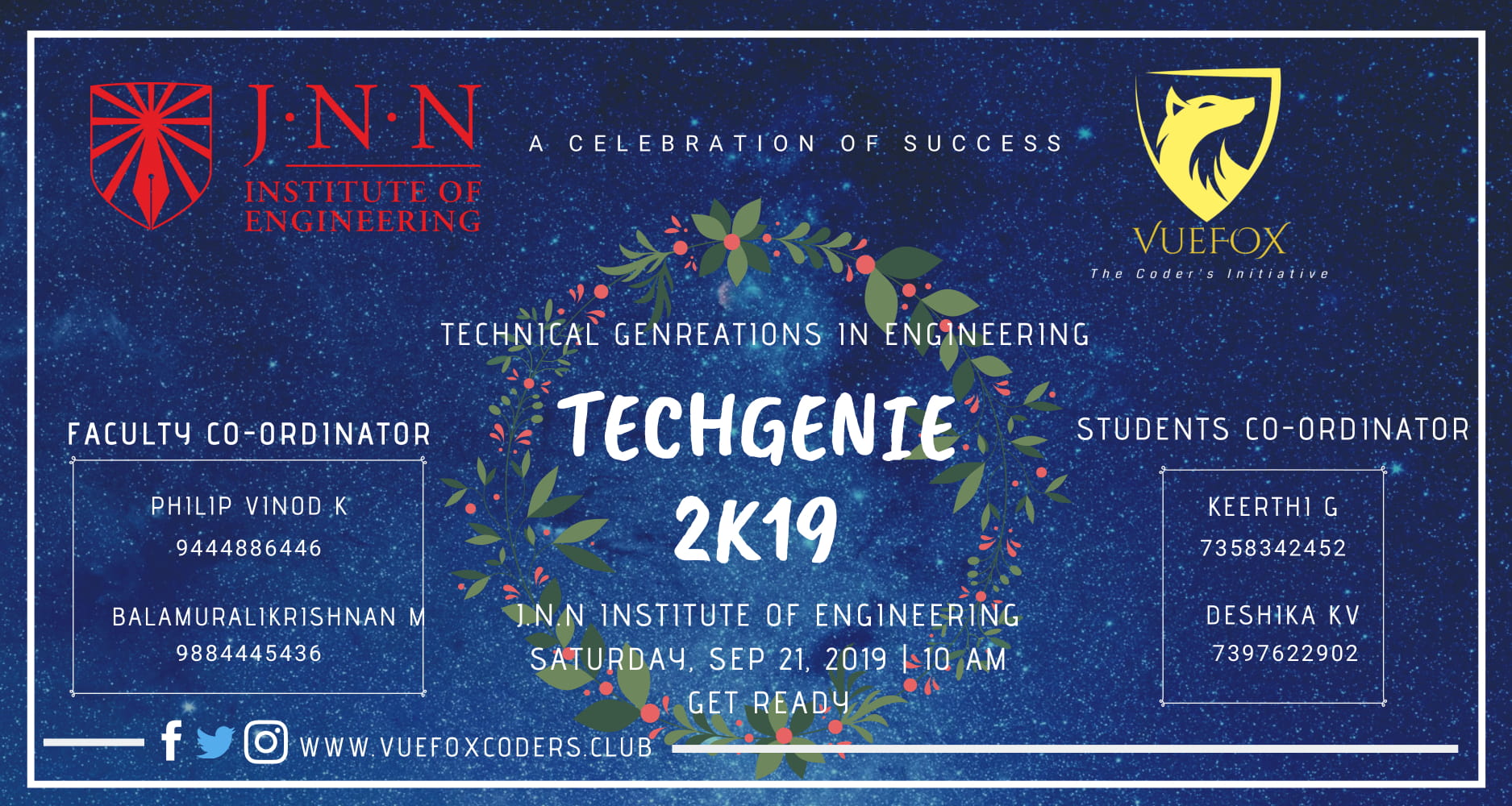 TECHGENIE 19, JNN Institute of Engineering, Technical Symposium ...