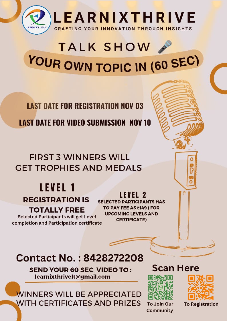 Talkshow 2024, Learnix Thrive, Talkathon, India