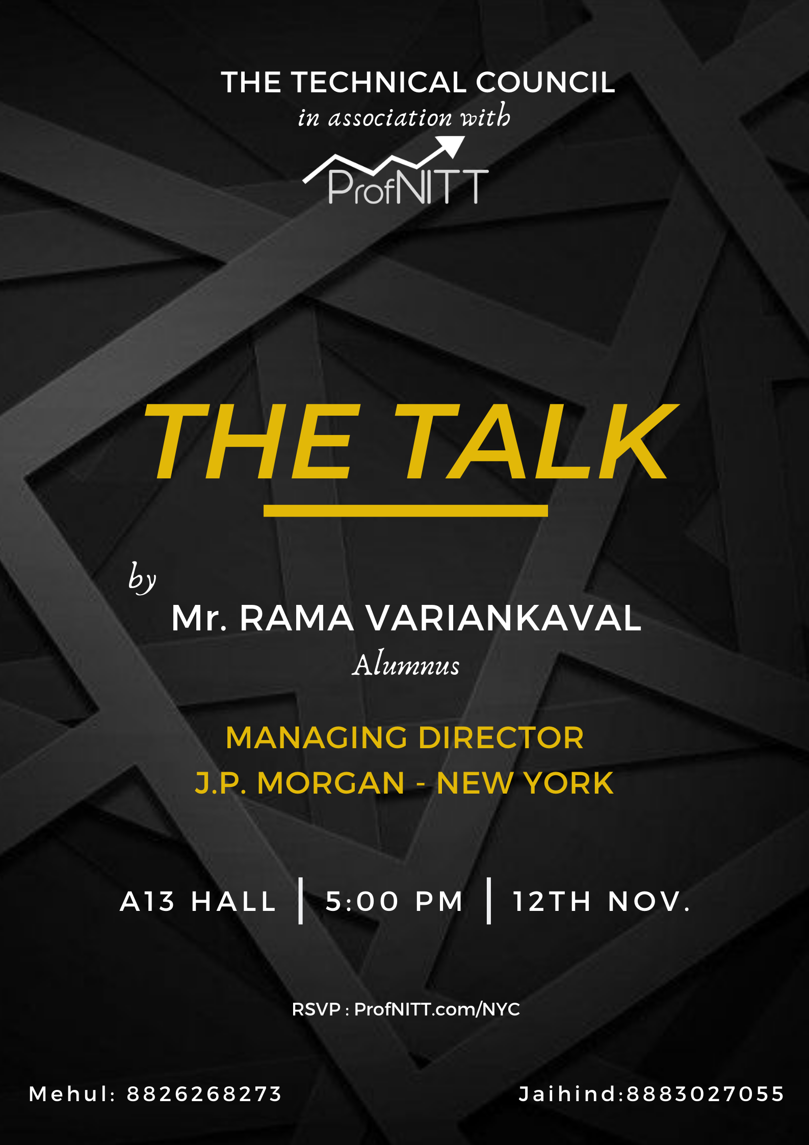 The Talk 2019, NIT Tiruchirappalli, Guest Lecture, Tiruchirappalli