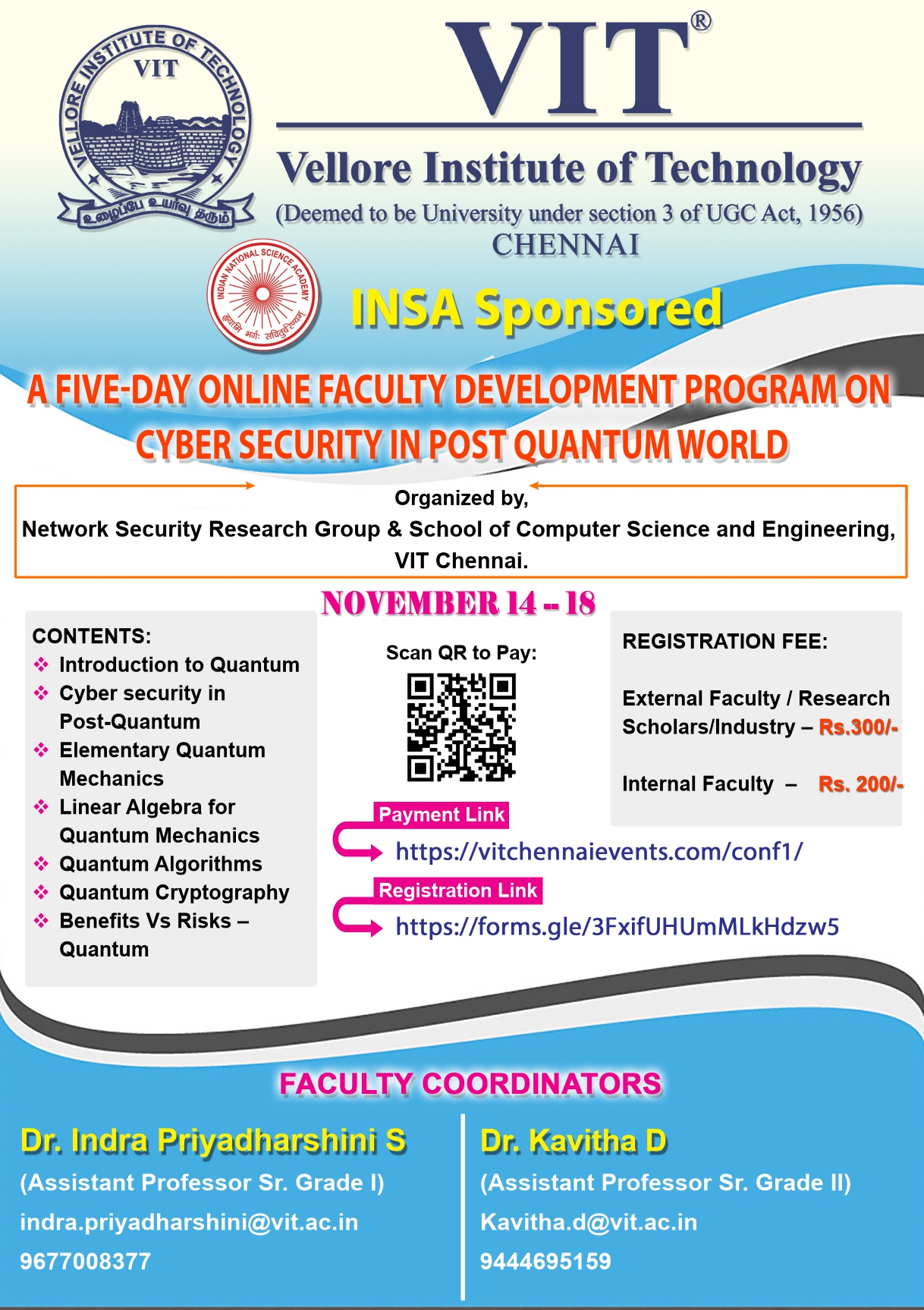 FDP on CyberSecurity in Post Quantum World 2022, VIT University Chennai ...