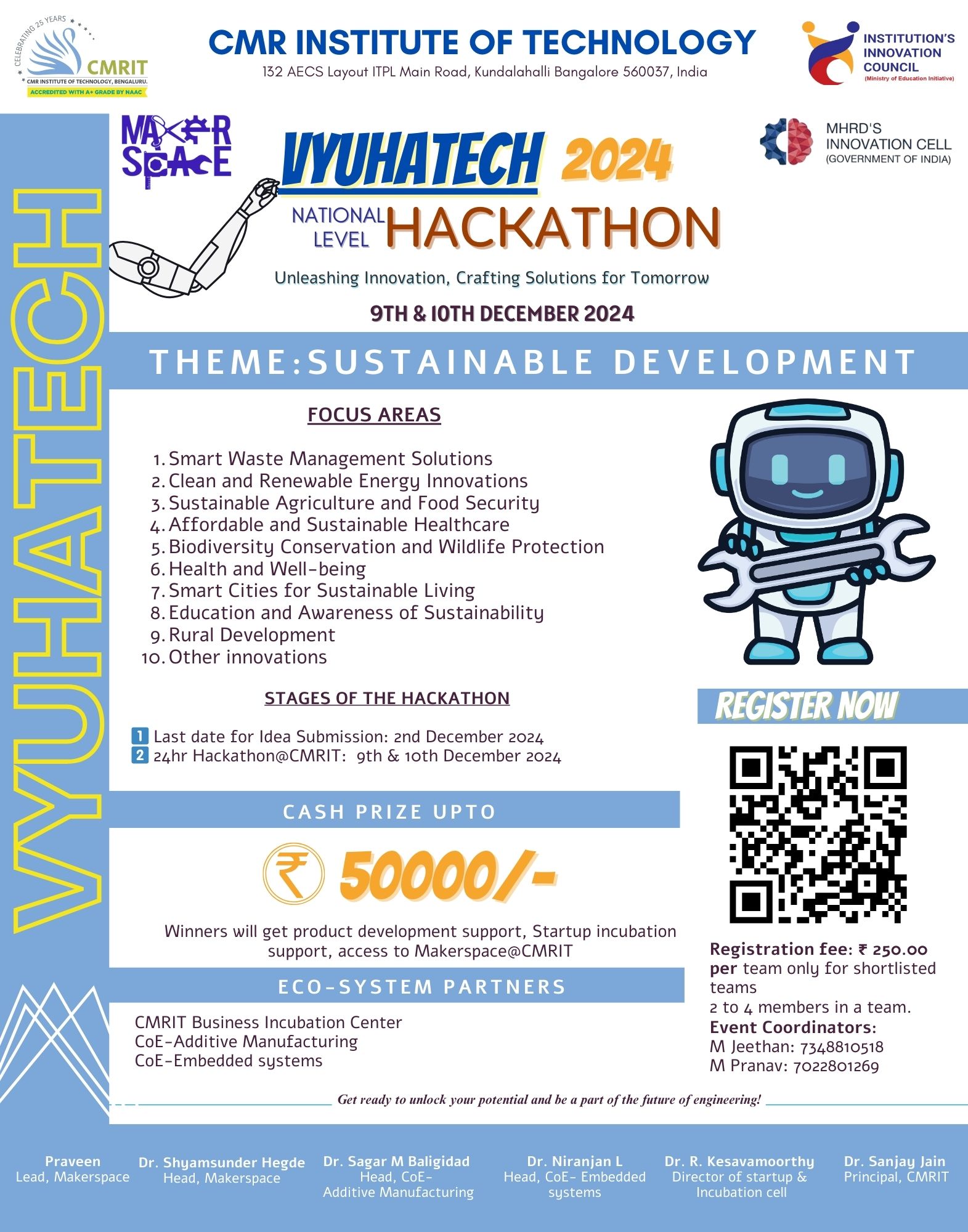 VYUHATECH - National Level Hackathon 2024, CMR Institute of Technology ...