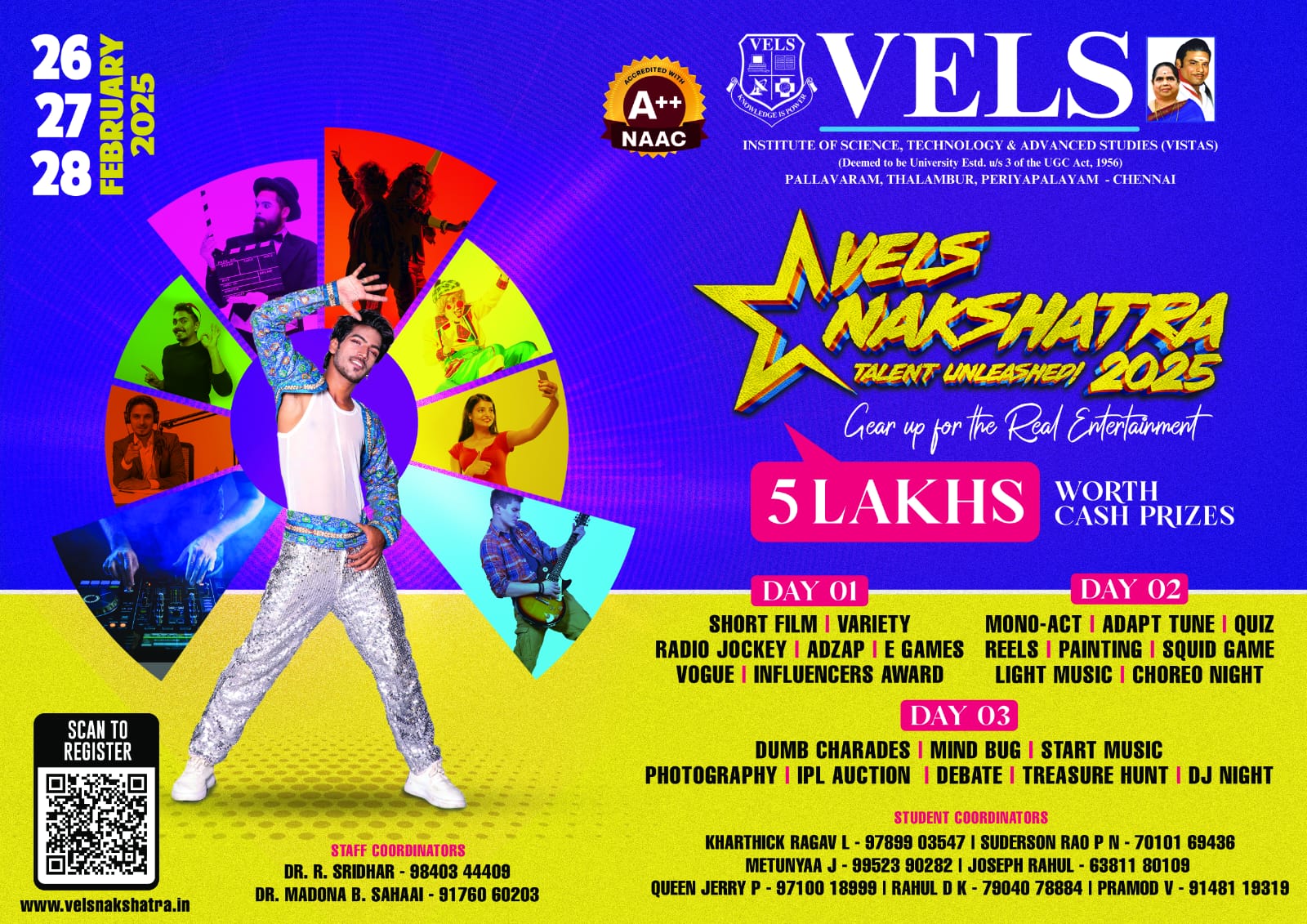 VELS NAKSHATRA 2025, Vels Institute of Science, Technology and Advanced ...