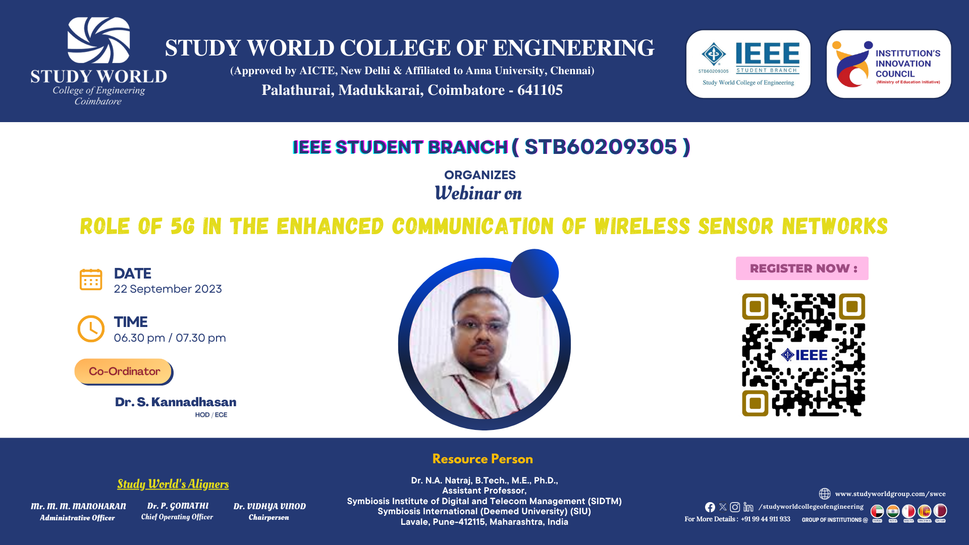 Webinar on Role of 5G in the enhanced communication of Wireless Sensor ...