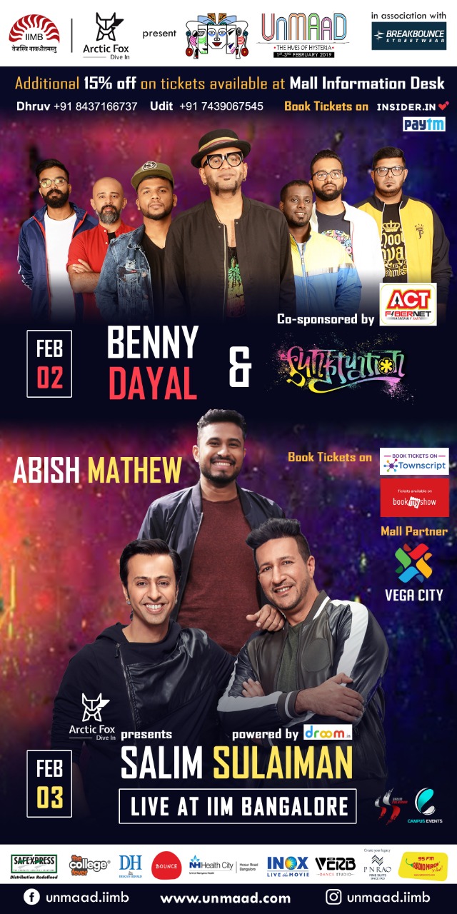 Unmaad 19, IIM Bangalore, Cultural Festival, Bengaluru