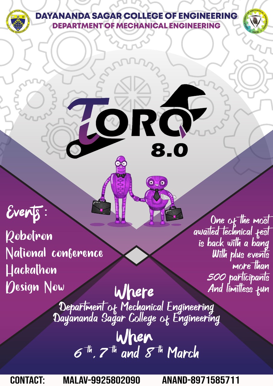 Torque 8.0, Dayananda Sagar College of Engineering, Technical Festival ...