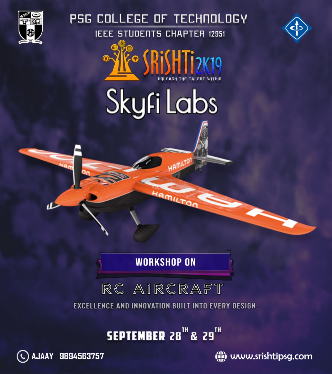 RC Aircraft Design 2019, PSG College of Technology, Technical Event ...