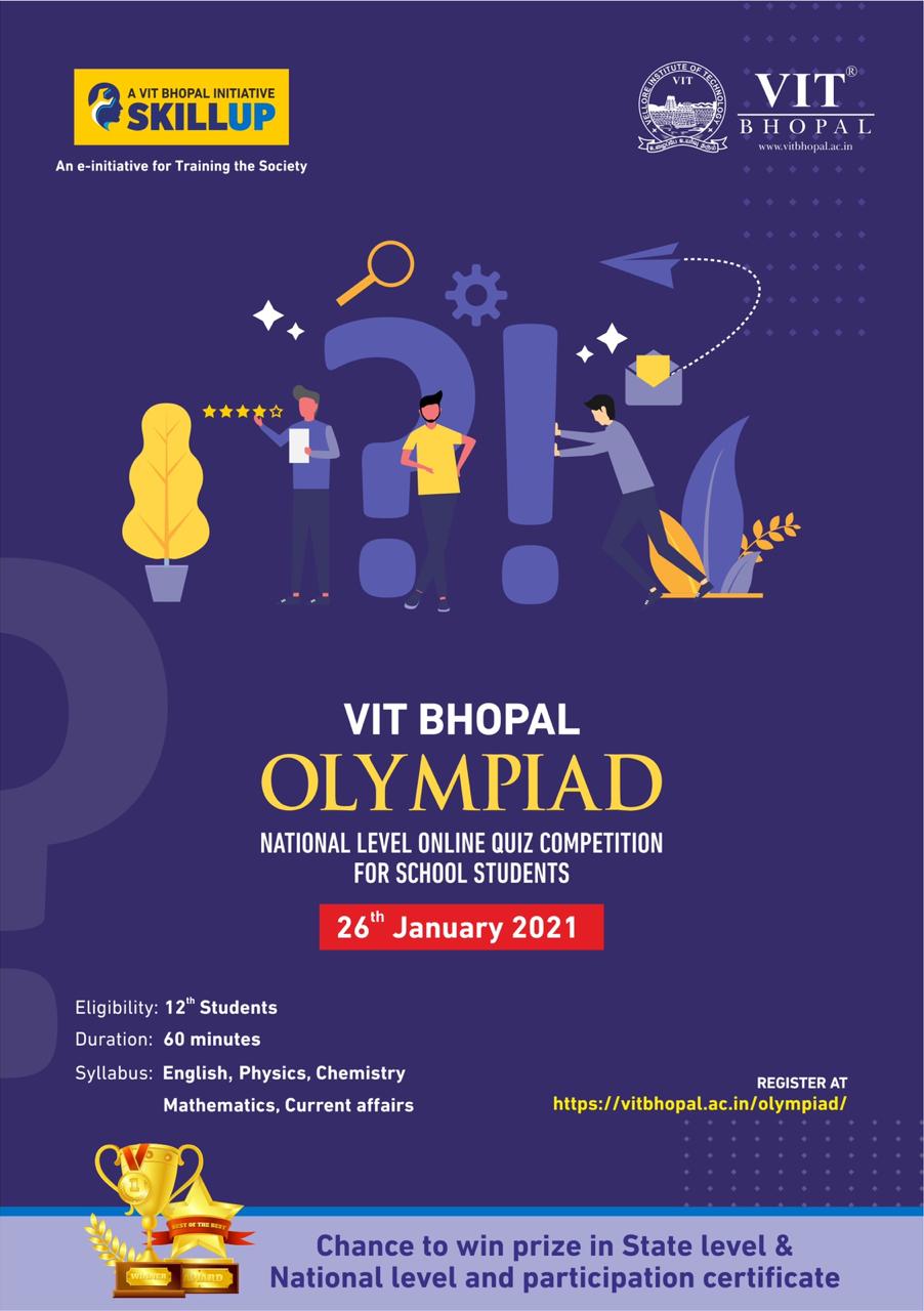 National Level Online Quiz Competition 2021, VIT University Bhopal ...