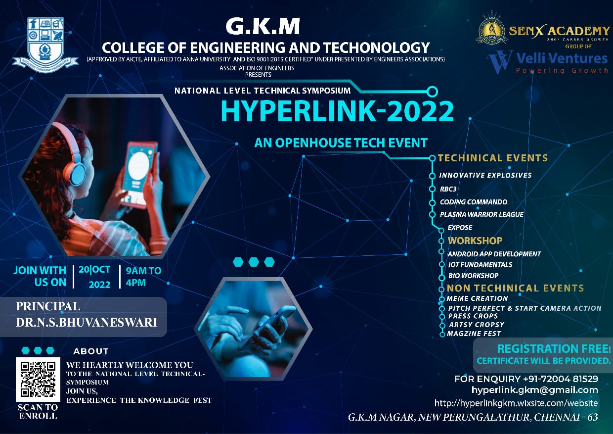 HYPERLINK 2022, GKM College of Engineering and Technology, Technical ...