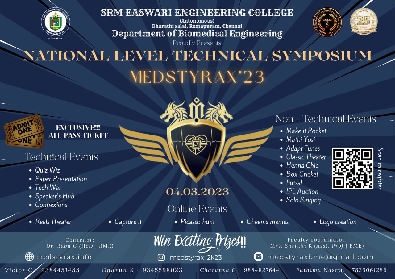 MEDSTYRAX 2023, SRM Easwari Engineering College, Technical Symposium ...